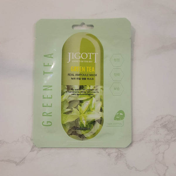 Jigott Green Tea Real Ampoule Mask – Jenna's Korea